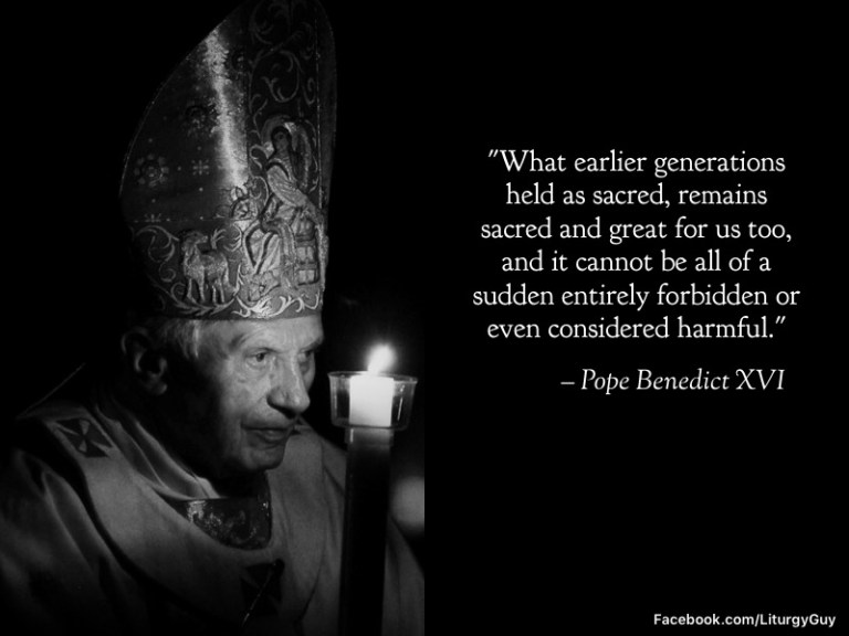 What Benedict Accomplished with Summorum Pontificum | liturgy guy